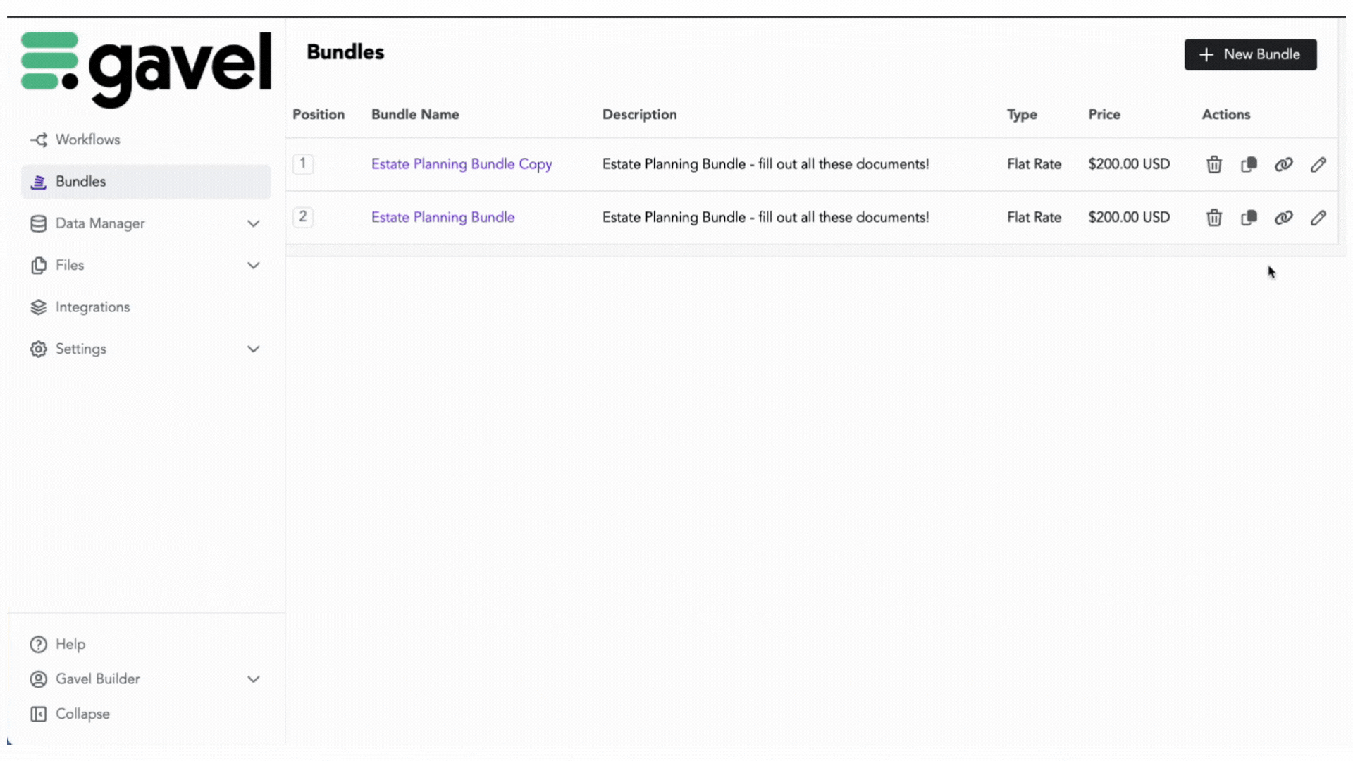 Gavel Help Guide - Getting Started with Bundles